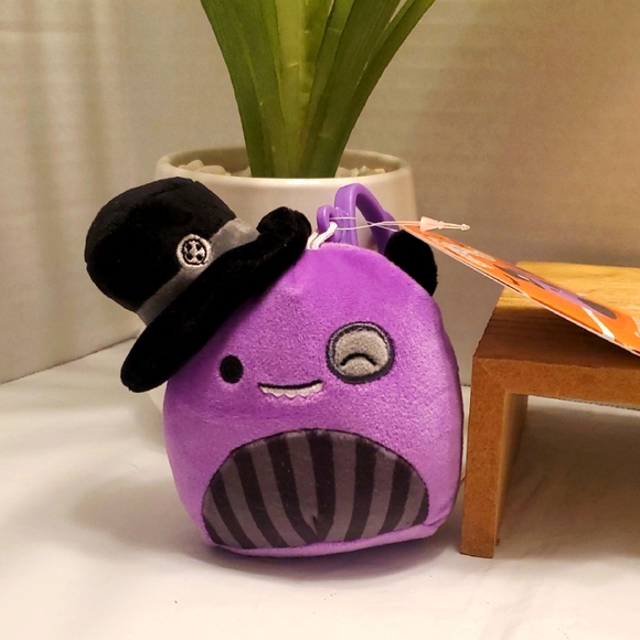 Squishmallows | Toys | Squishmallow Earworm The Bat Purple Clip | Poshmark